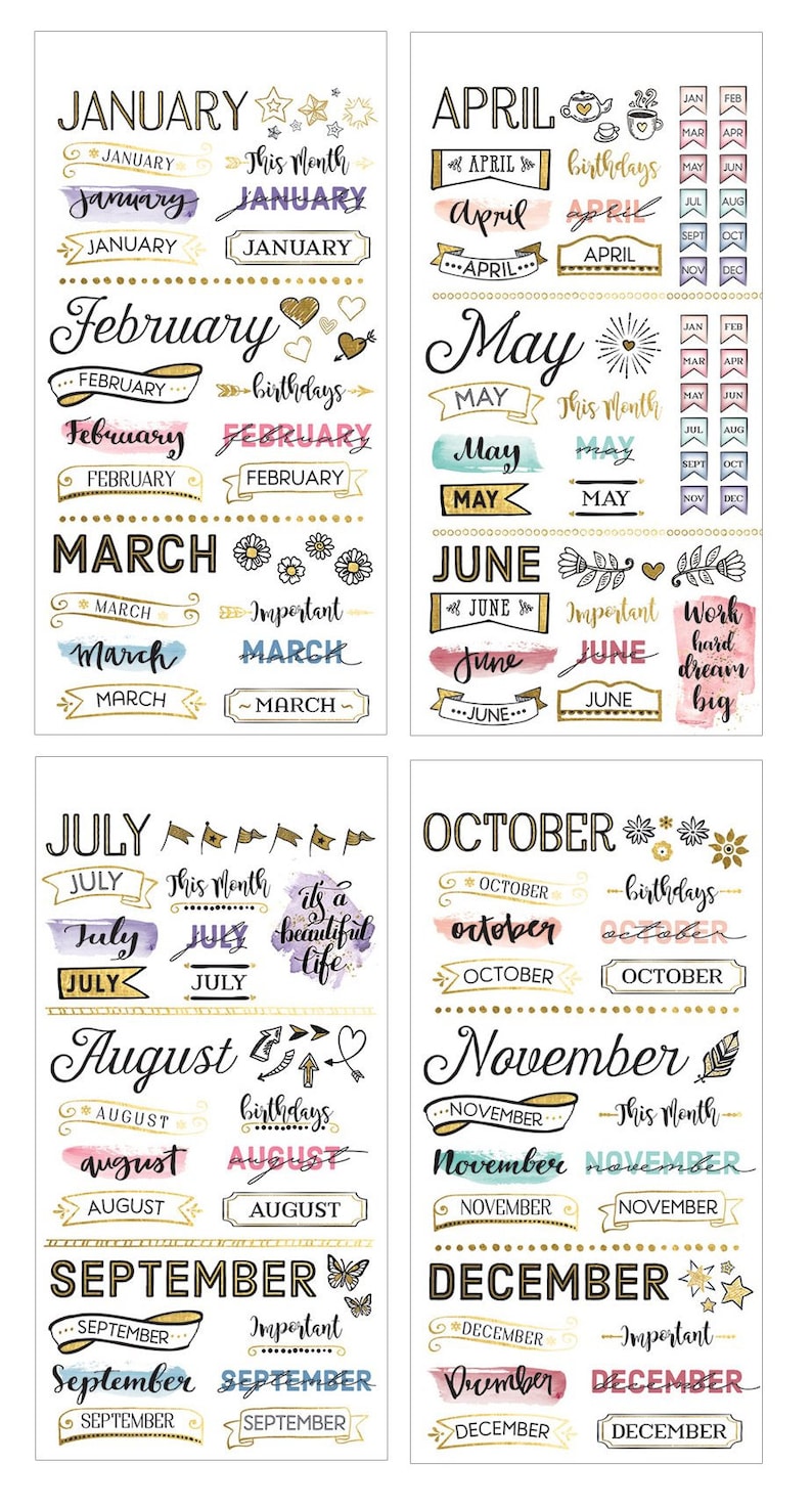 Paper House - Monthly Creative Journaling Stickers - Etsy