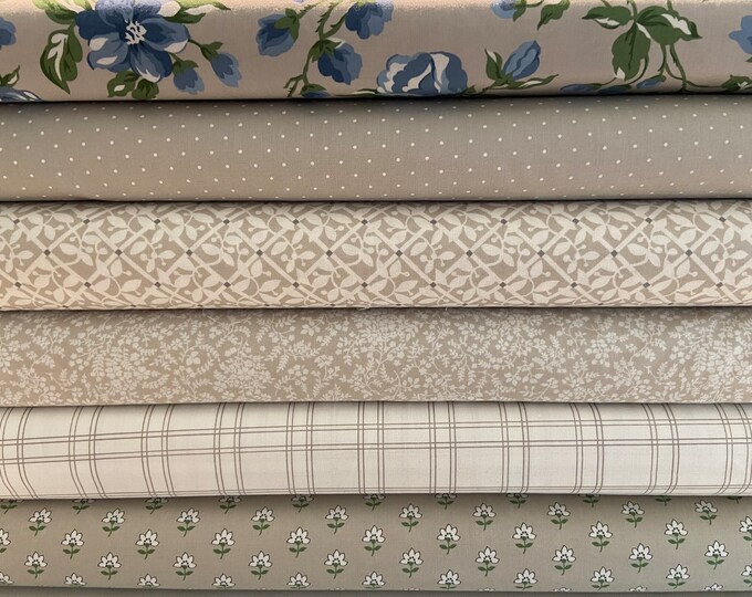 Moda Fabric - Fat Quarter Bundle - Lighthearted by Camille Roskelley - Florals - Set of 6 - Etsy