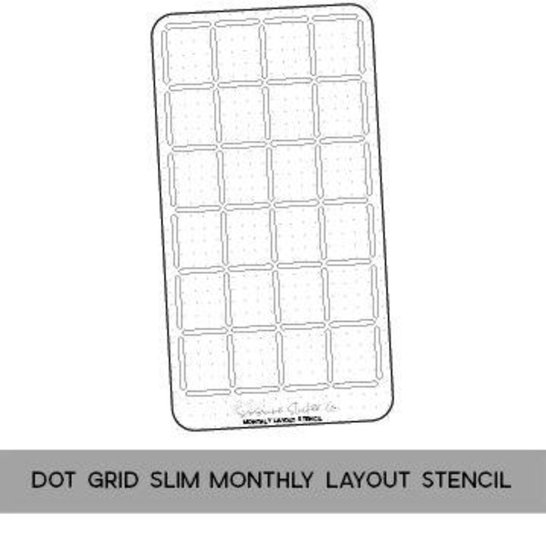 Sunshine Sticker Co - Monthly Layout Stencil - Dot Grid Slim - Etsy