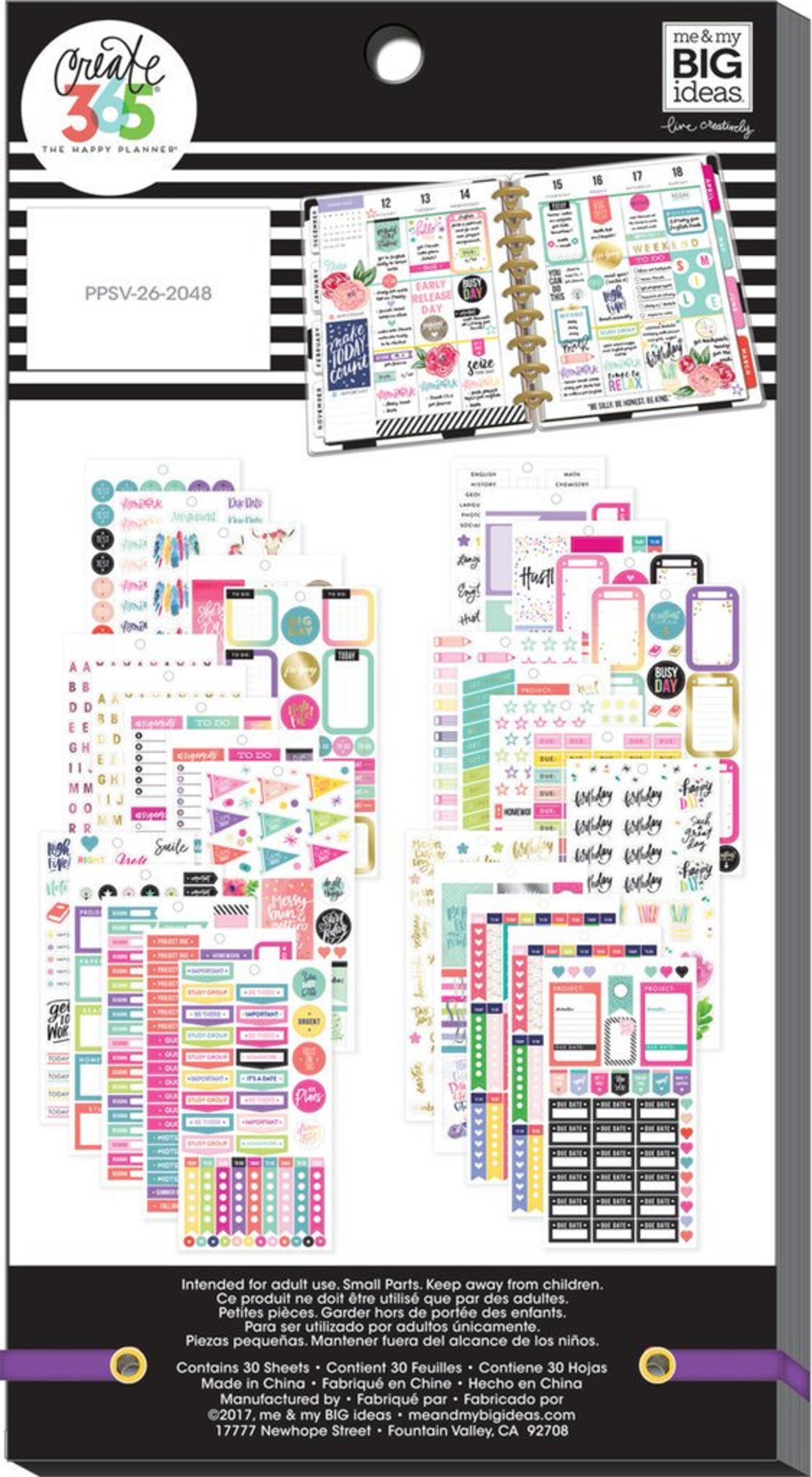 The Happy Planner Me and My Big Ideas Value Pack Stickers | Etsy