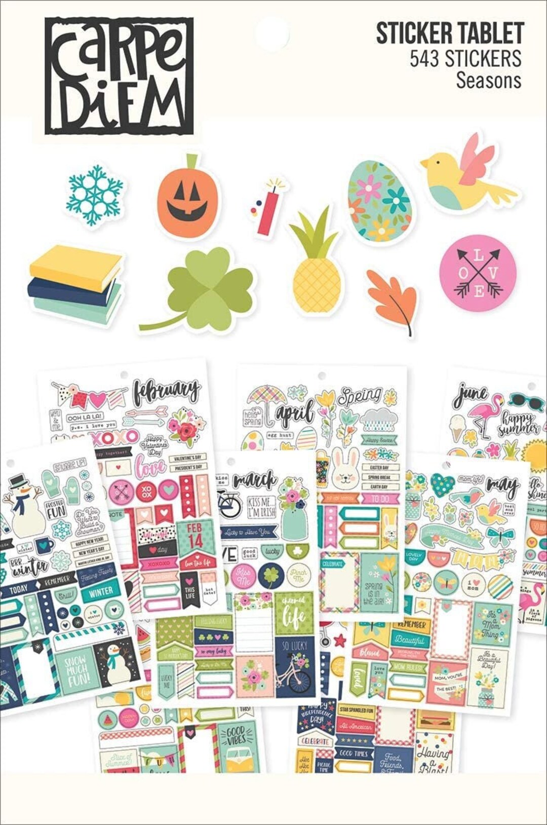 Carpe Diem - Simple Stories - A5 Sticker Book - Seasons - Planner ...