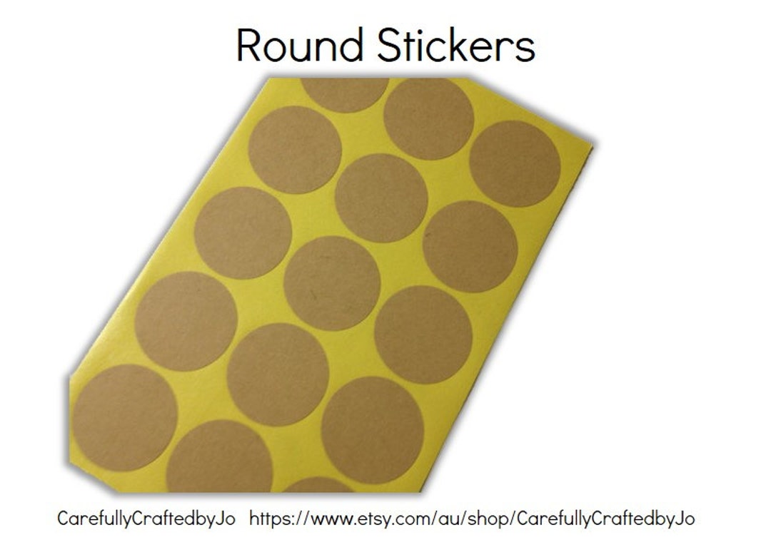 Kraft Round Paper Seal Stickers - 3.5cm Round Circle Sticker/ Envelope ...