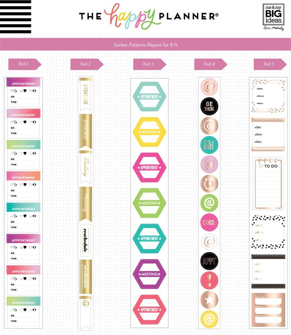 Me and My Big Ideas the Happy Planner Sticker Roll - Etsy
