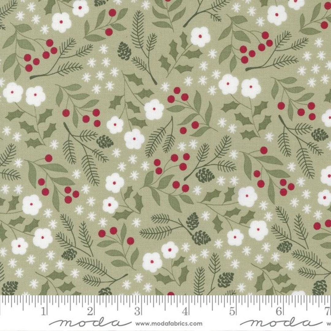Moda Fabric - Christmas Eve - Lella Boutique - Winter Botanical Small ...