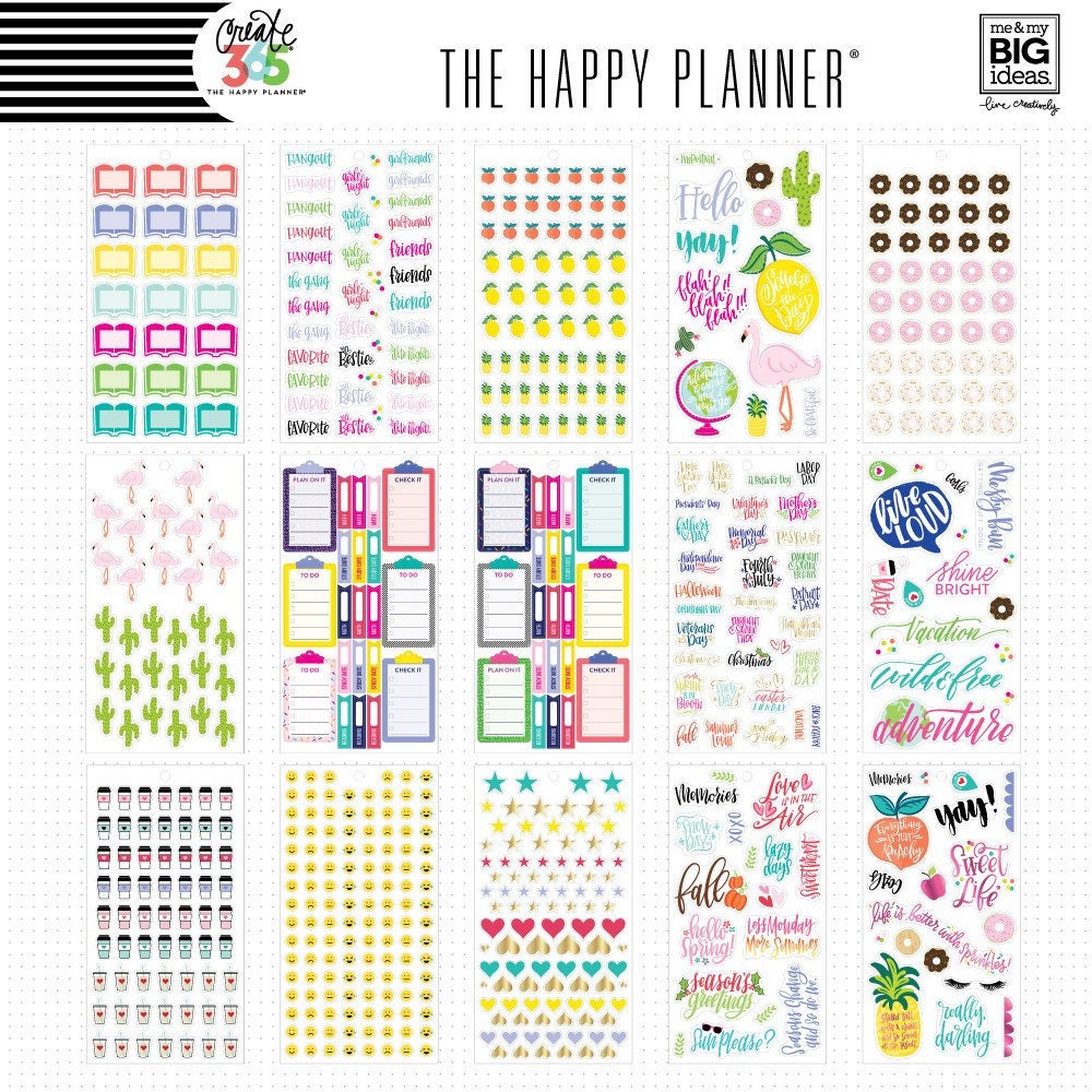 The Happy Planner Me and My Big Ideas Value Pack Stickers - Etsy