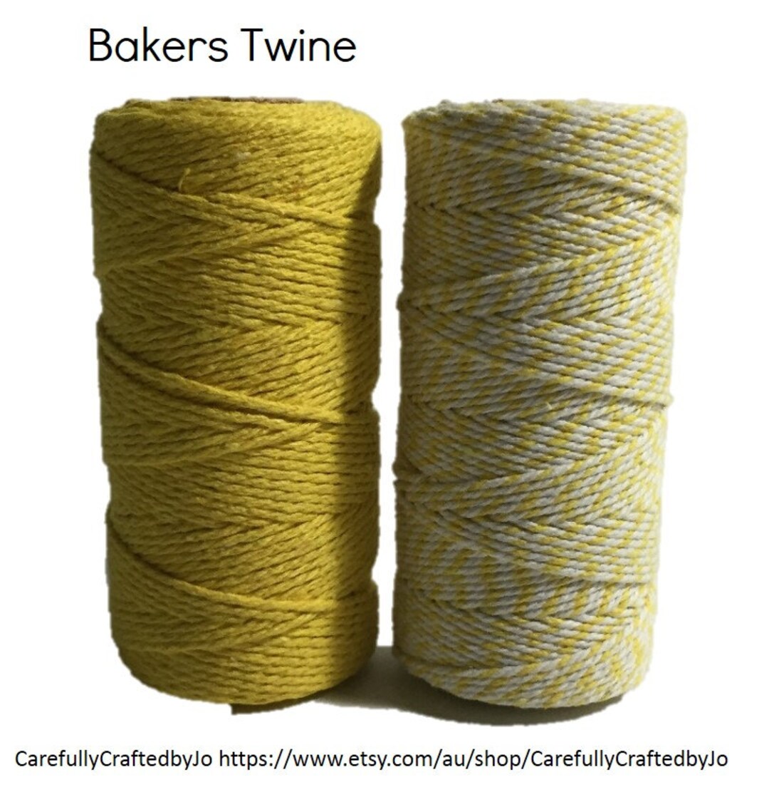 Baker's Twine 100 Metre Spool - Yellow Twine - 12 Ply (1.5mm) Cotton ...