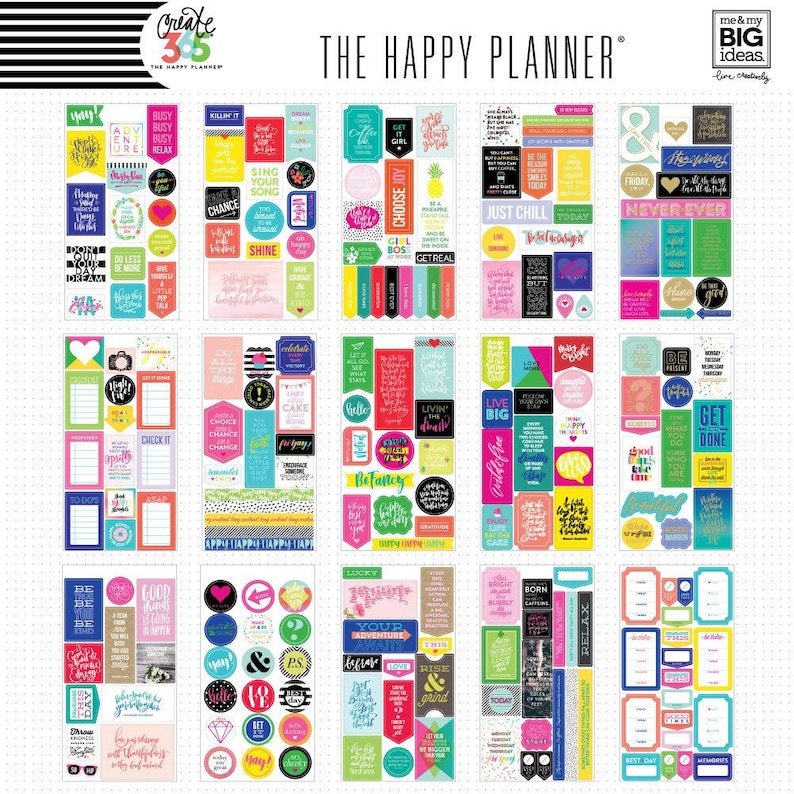 The Happy Planner - Me and My Big Ideas - Value Pack Stickers - Sticker ...