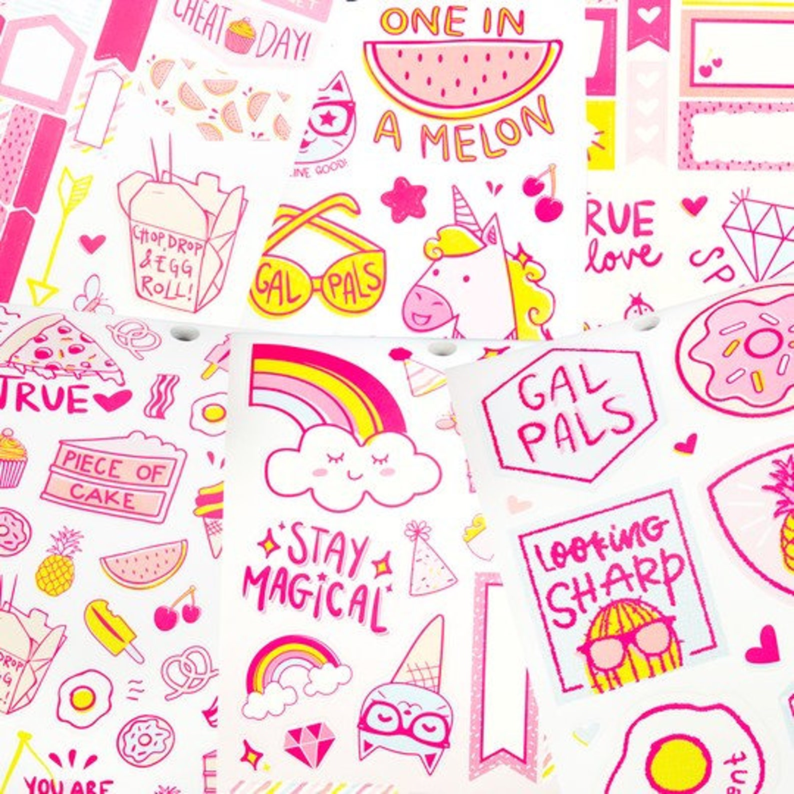 Recollections Trendy Neon Sticker Book Functional Planner | Etsy