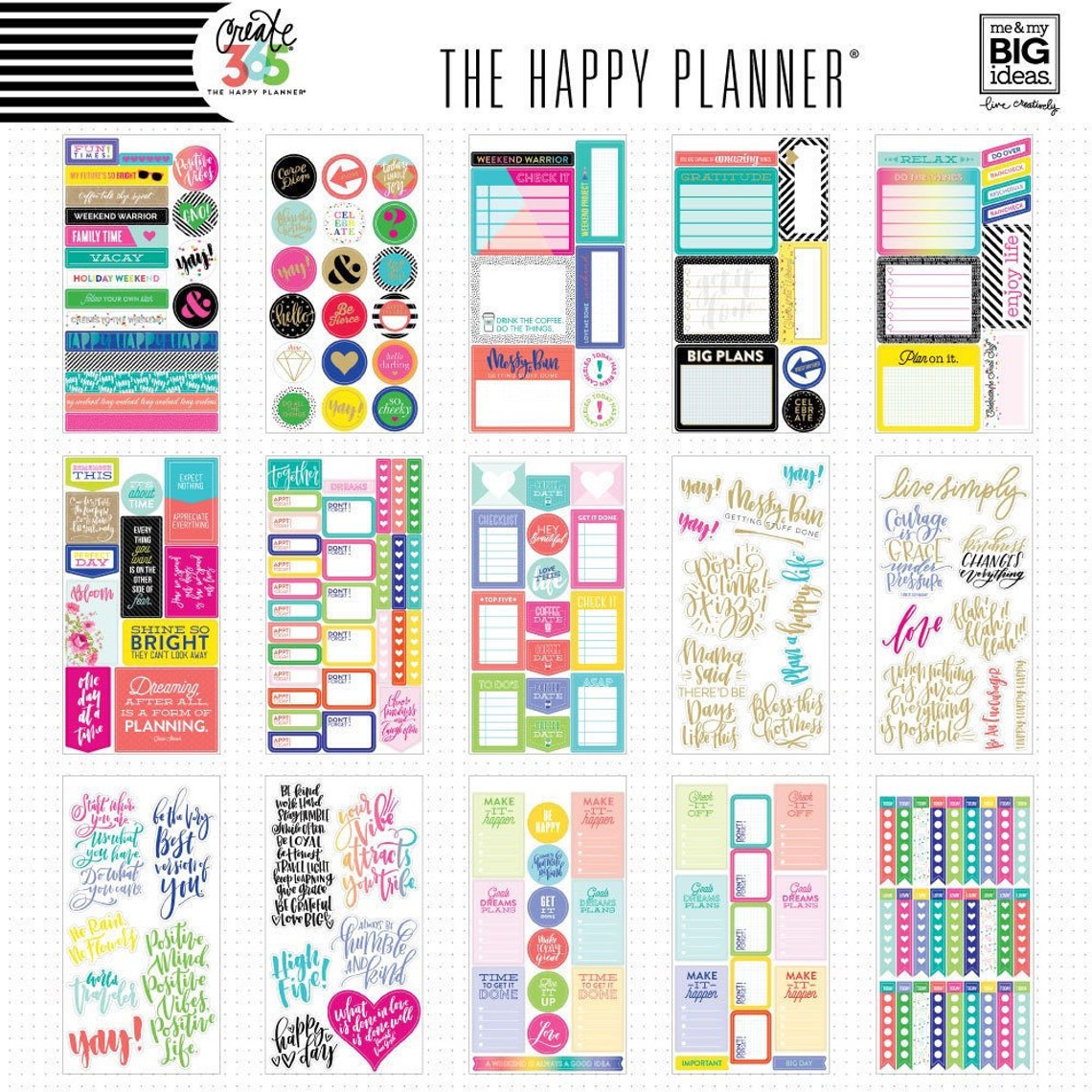 The Happy Planner - Me and My Big Ideas - Value Pack Stickers - Sticker ...
