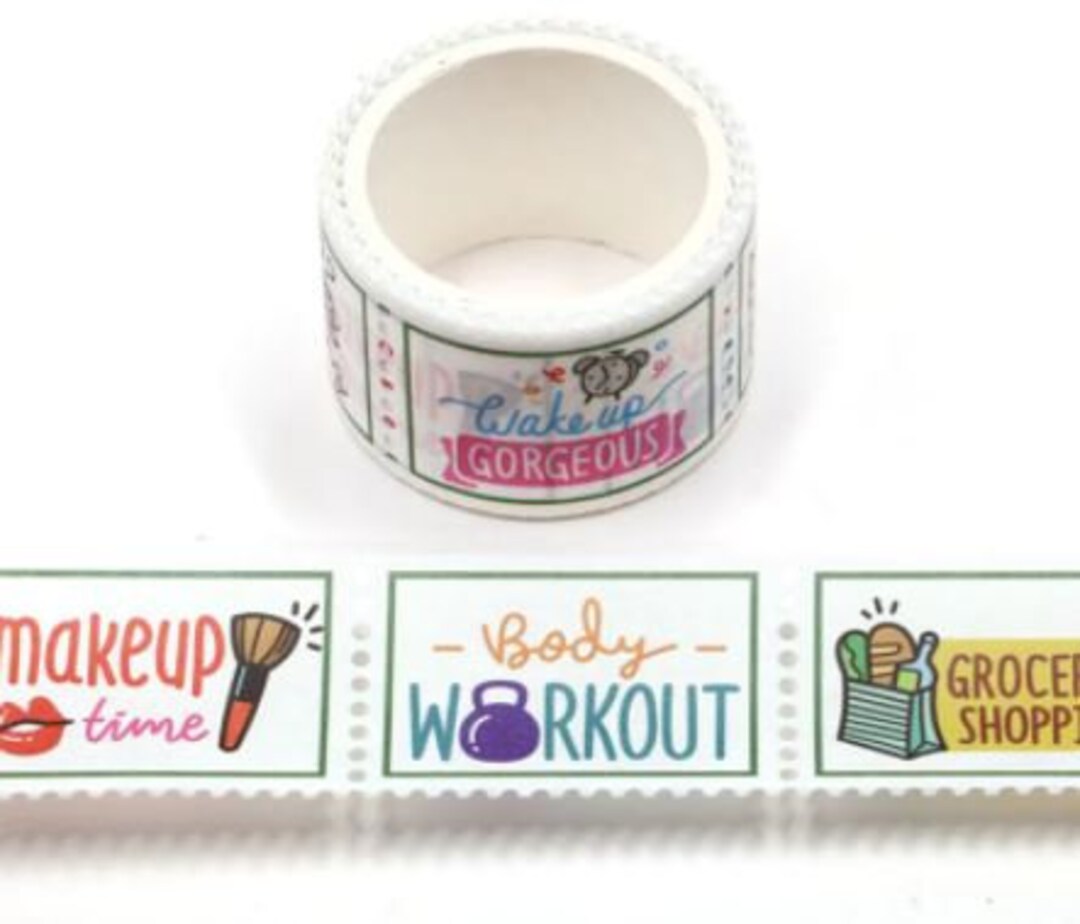 Washi Tape Daily Tasks Perforated Stamp - Etsy