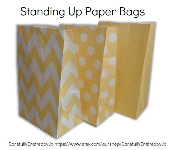 Set de 12 24 Marfil Chevron Polka Dots Plain SolidPaper Bag Flat Bottom Bags Gift Bags Party Lolly Favour Wedding Packaging Loot Etsy Mexico