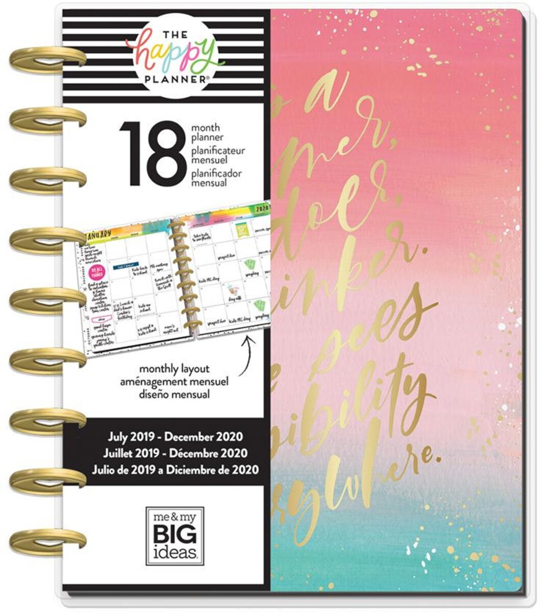OUTDATED the Happy Planner - Me and My Big Ideas - 2019 - 2020 Happy ...