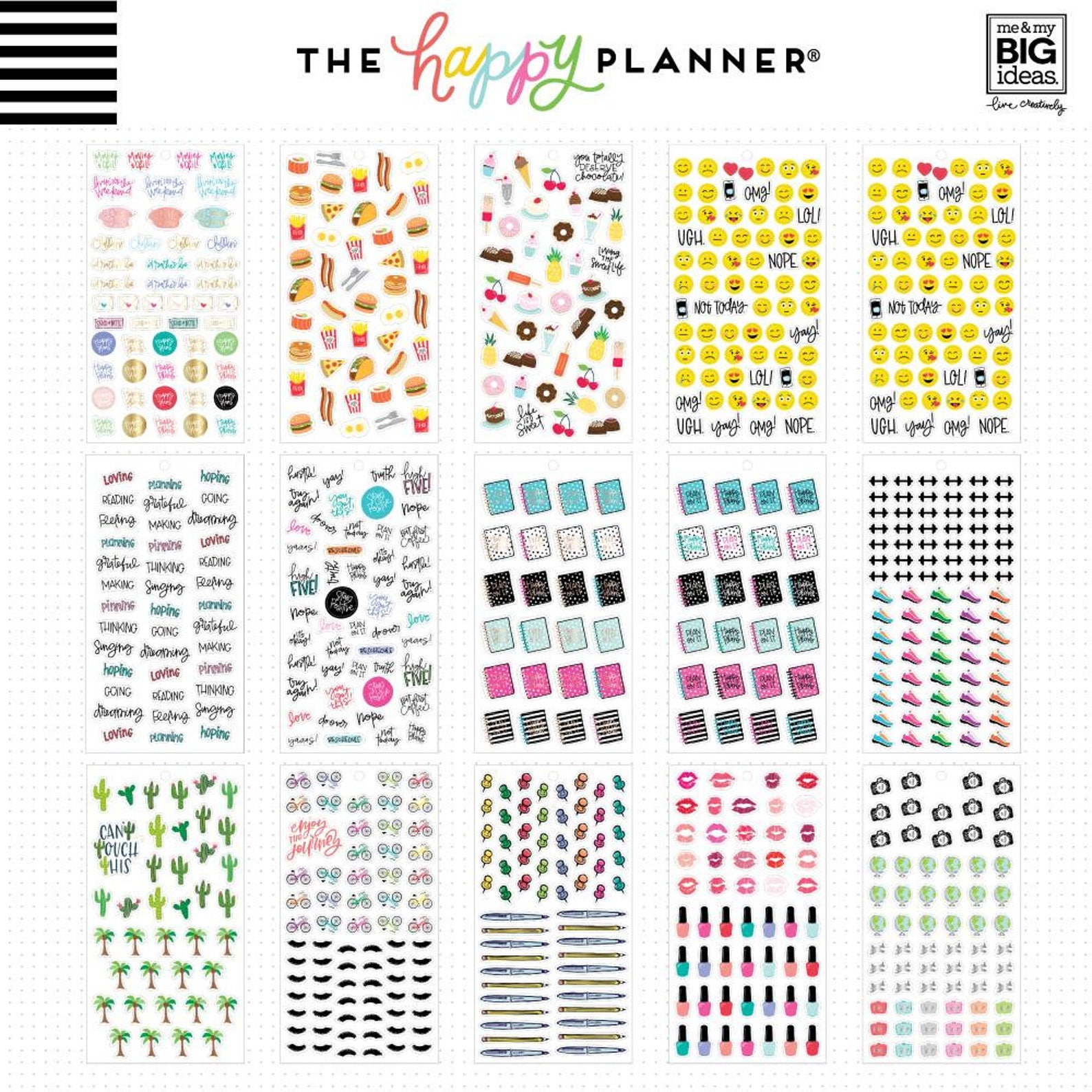 The Happy Planner - Me and My Big Ideas - Value Pack Stickers - Sticker ...