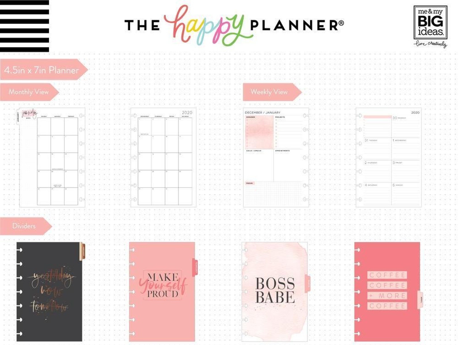 Happy Planner Me and My Big Ideas 2020 Mini Happy Planner - Etsy