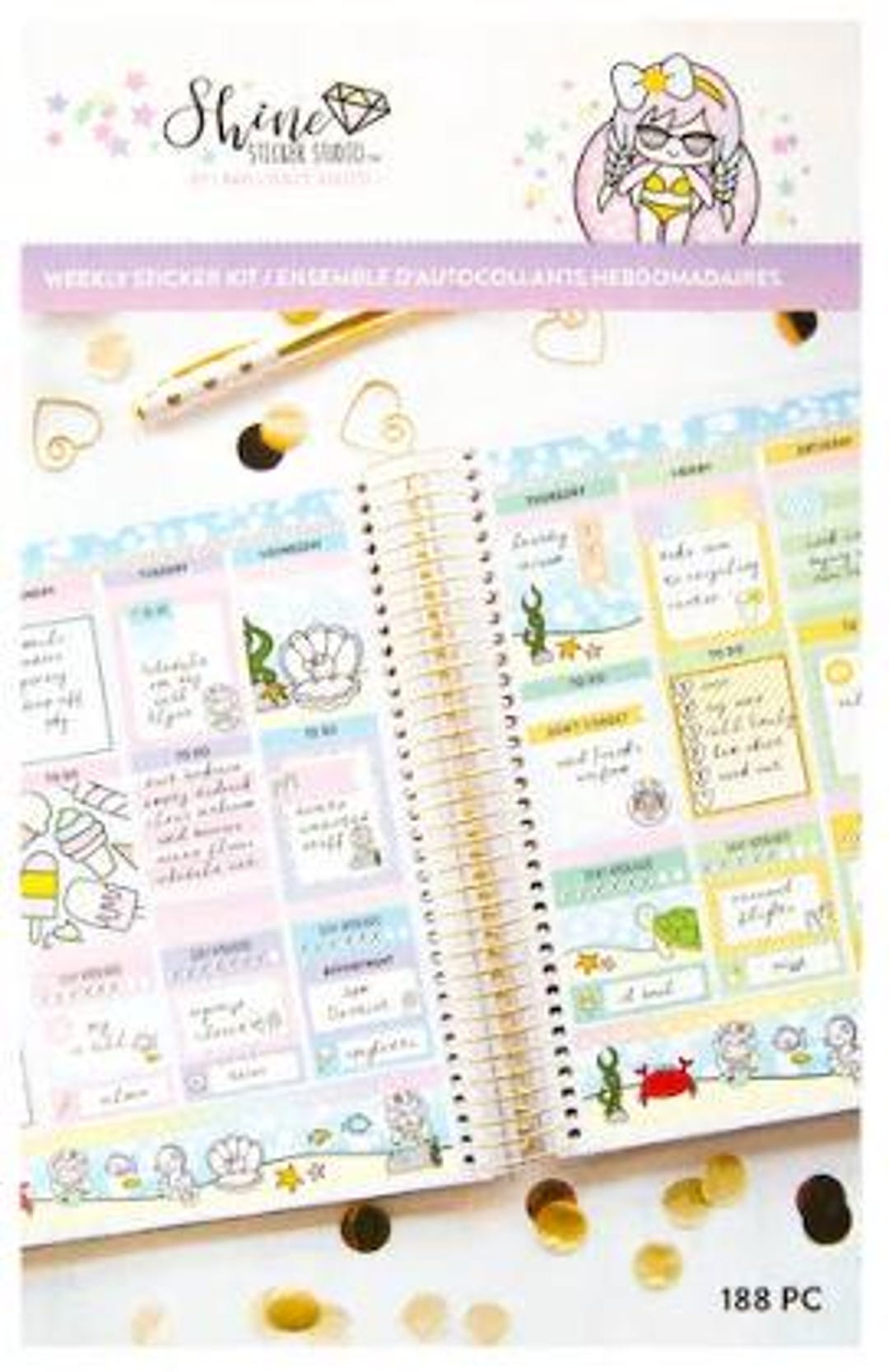 Craft Smith - Shine Sticker Studio - Sticker Book - Weekly Sticker Kit ...