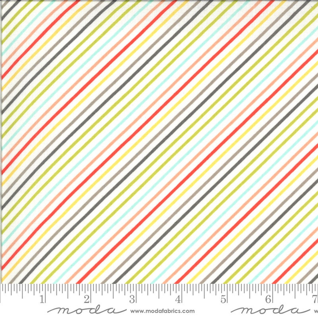 Moda Fabric - Happy Days - Sherri & Chelsi - Stripe Multi #37604 11 ...