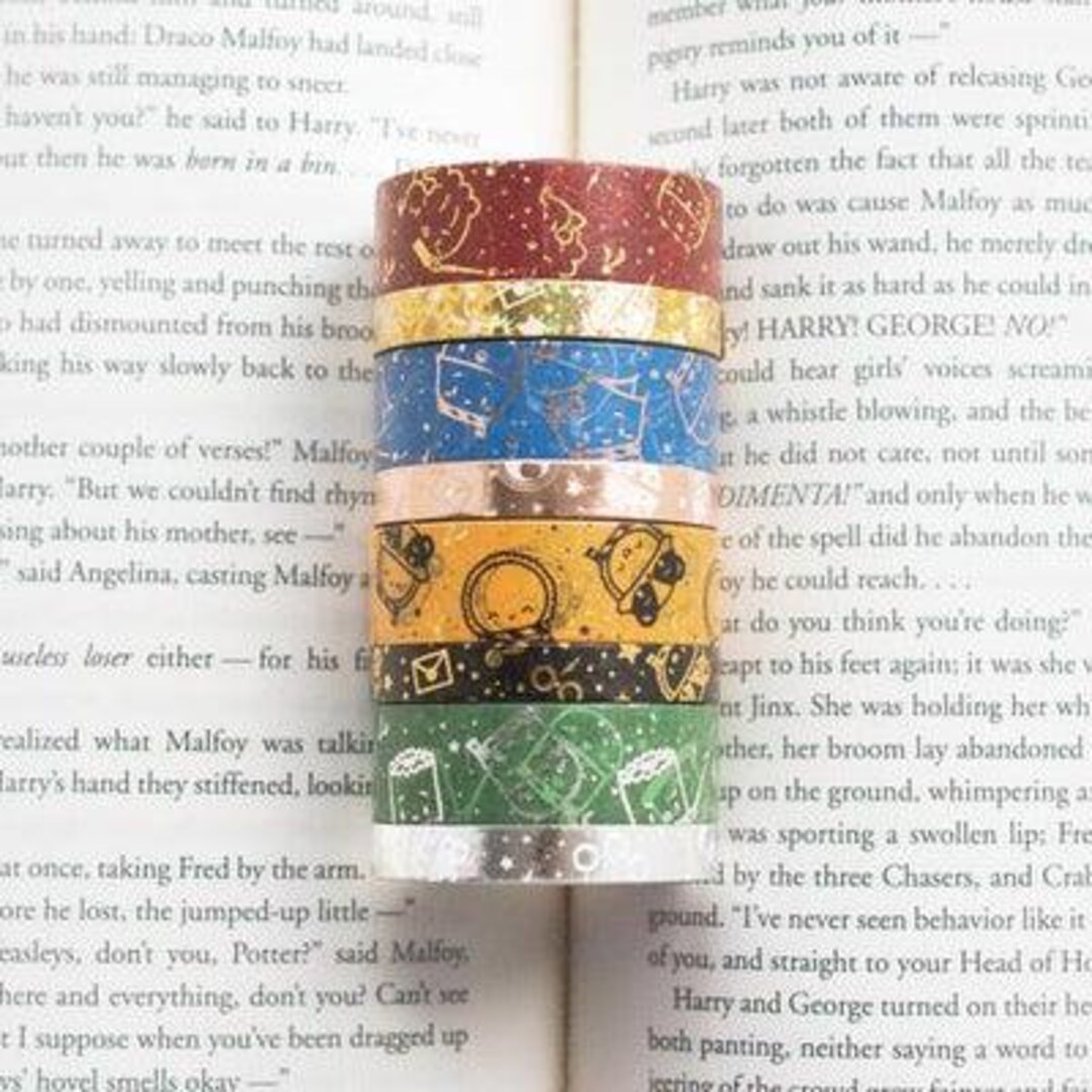 Wonton in a Million - Washi Tape - Wizard House Washi (set of 8) - Etsy