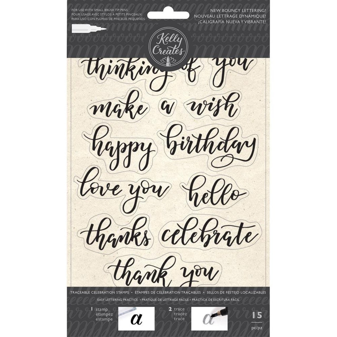 American Crafts Kelly Creates Acrylic Traceable Stamps | Etsy