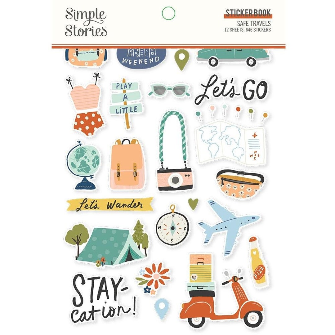 Carpe Diem - Simple Stories - Safe Travels - A5 Stickers - Planner ...