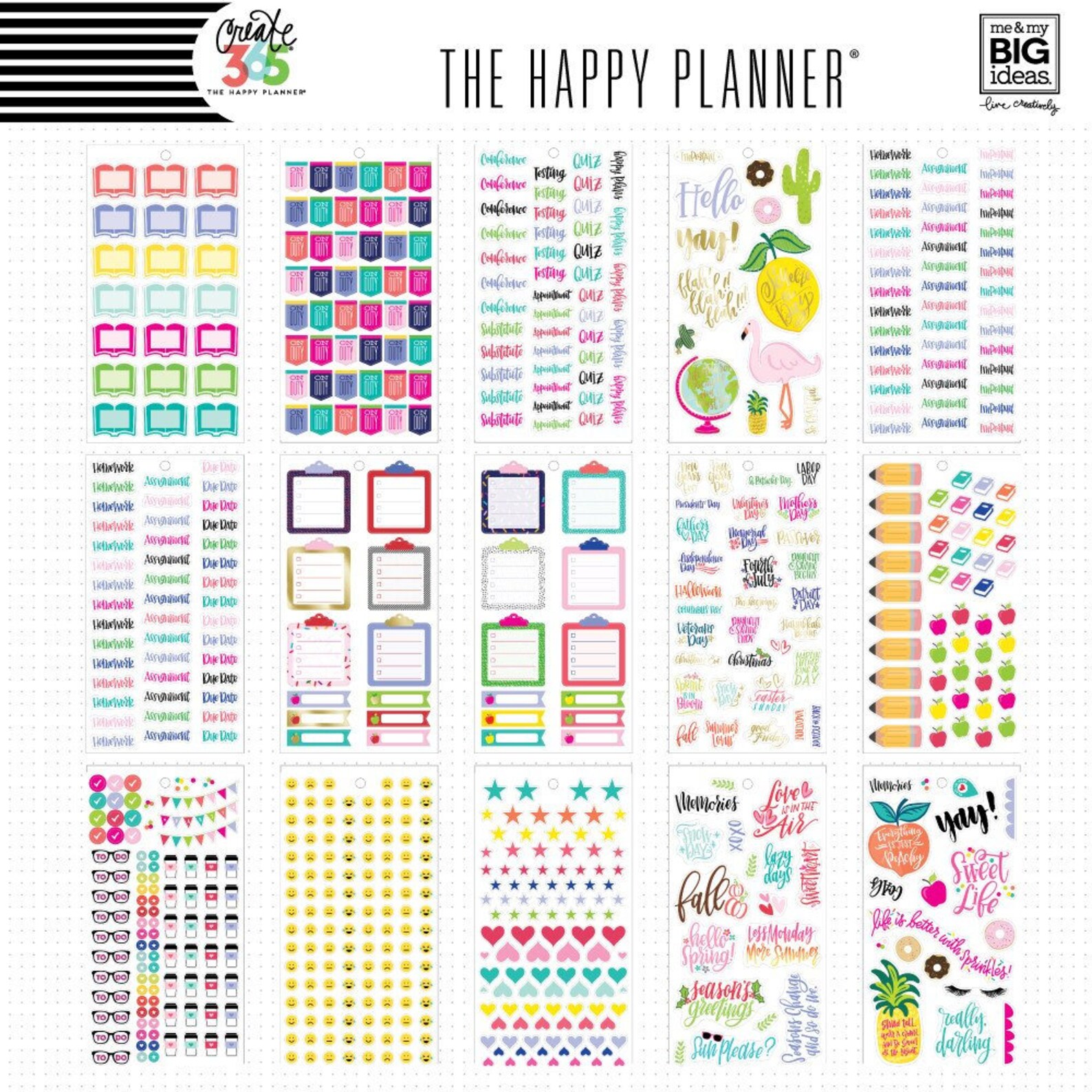 The Happy Planner - Me and My Big Ideas - Value Pack Stickers - Sticker ...