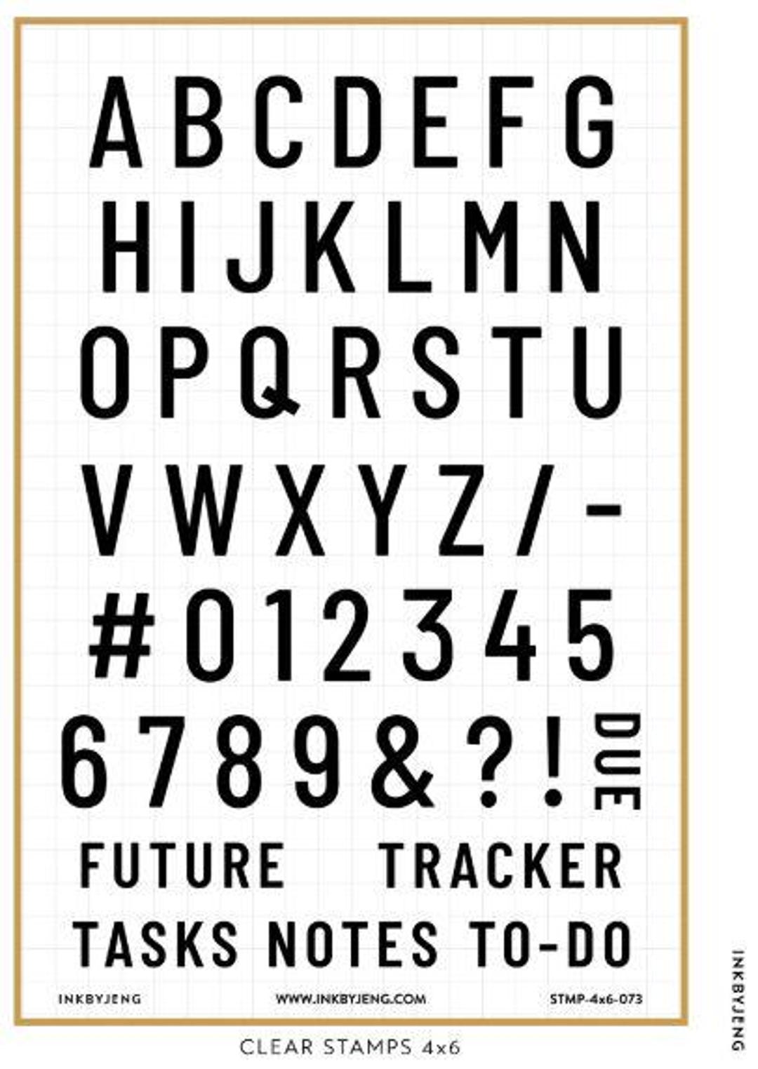 Ink by Jeng - Big Alpha Condensed Stamp Set - Etsy