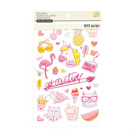 Recollections Trendy Neon Sticker Book Functional Planner | Etsy