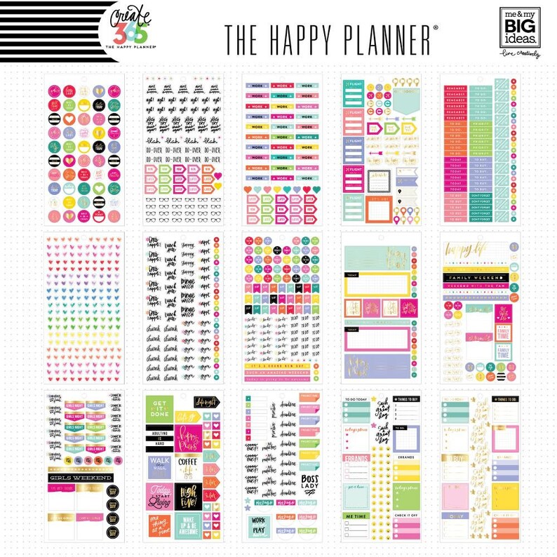 The Happy Planner Me and My Big Ideas Value Pack Stickers | Etsy