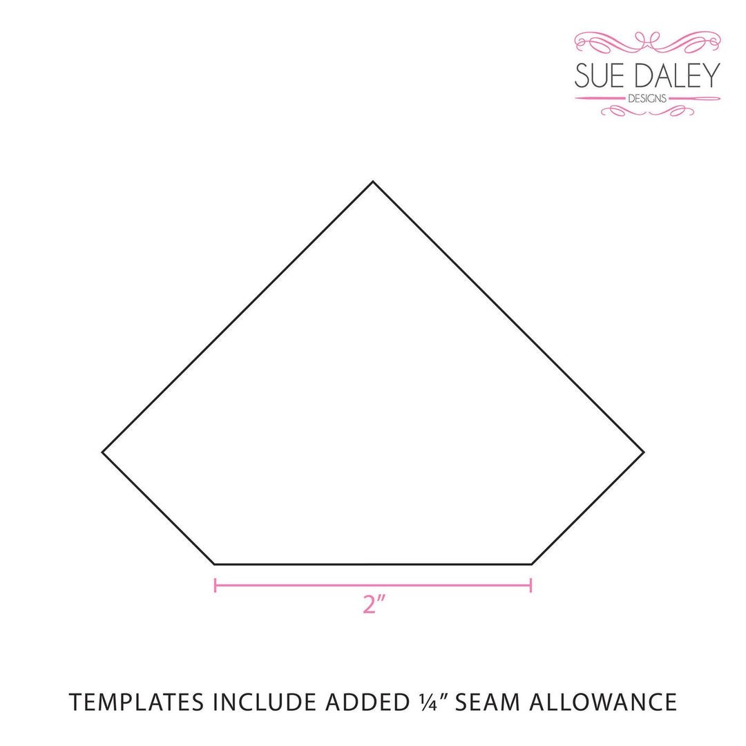 Sue Daley English Paper Piecing - 2 Inch Bow Tie Template & 50 Paper ...