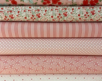 Moda Fabric - Fat Quarter Bundle - Lighthearted by Camille Roskelley - Florals - Set of 6 - Etsy