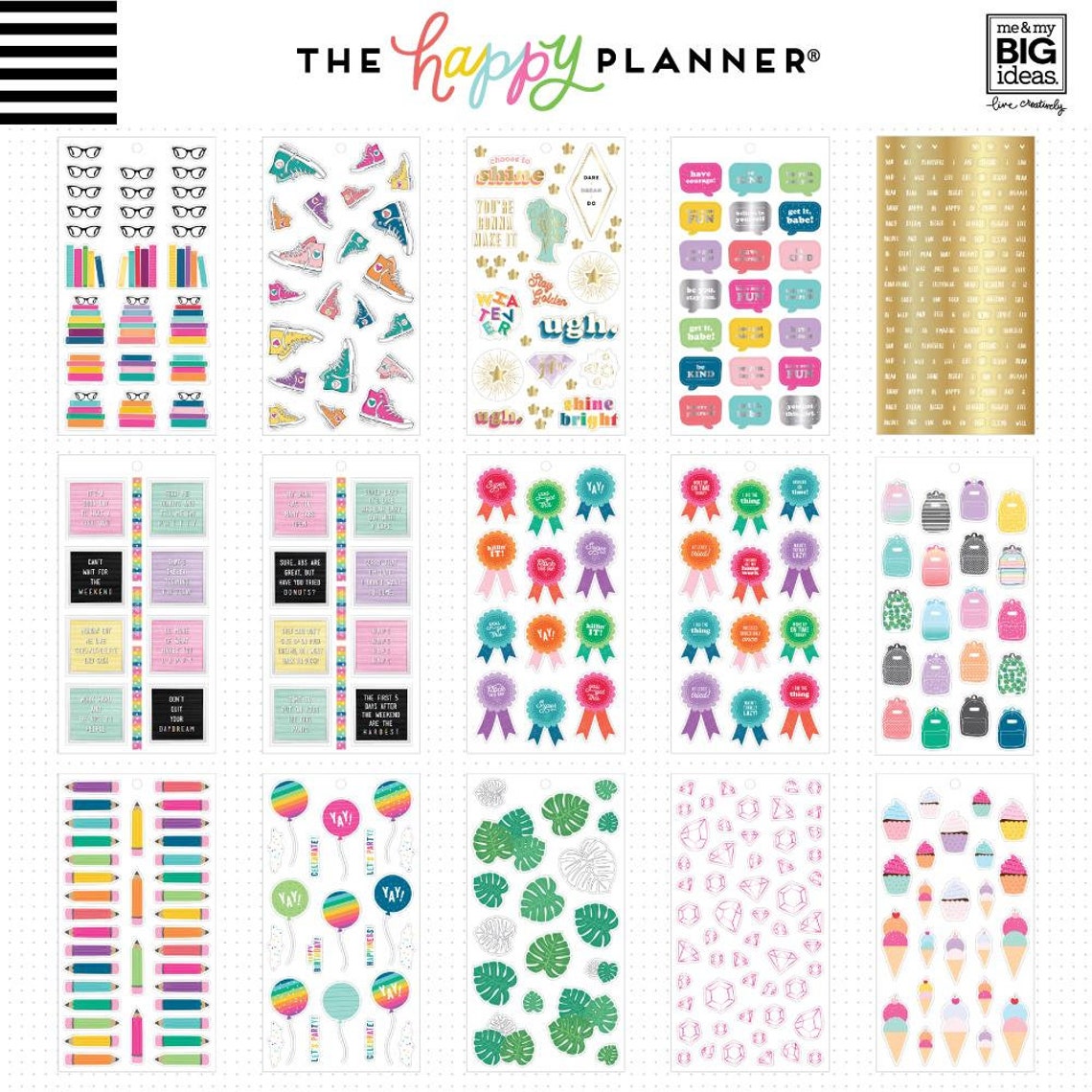 Me and My Big Ideas - the Happy Planner - Value Pack Stickers - Student ...