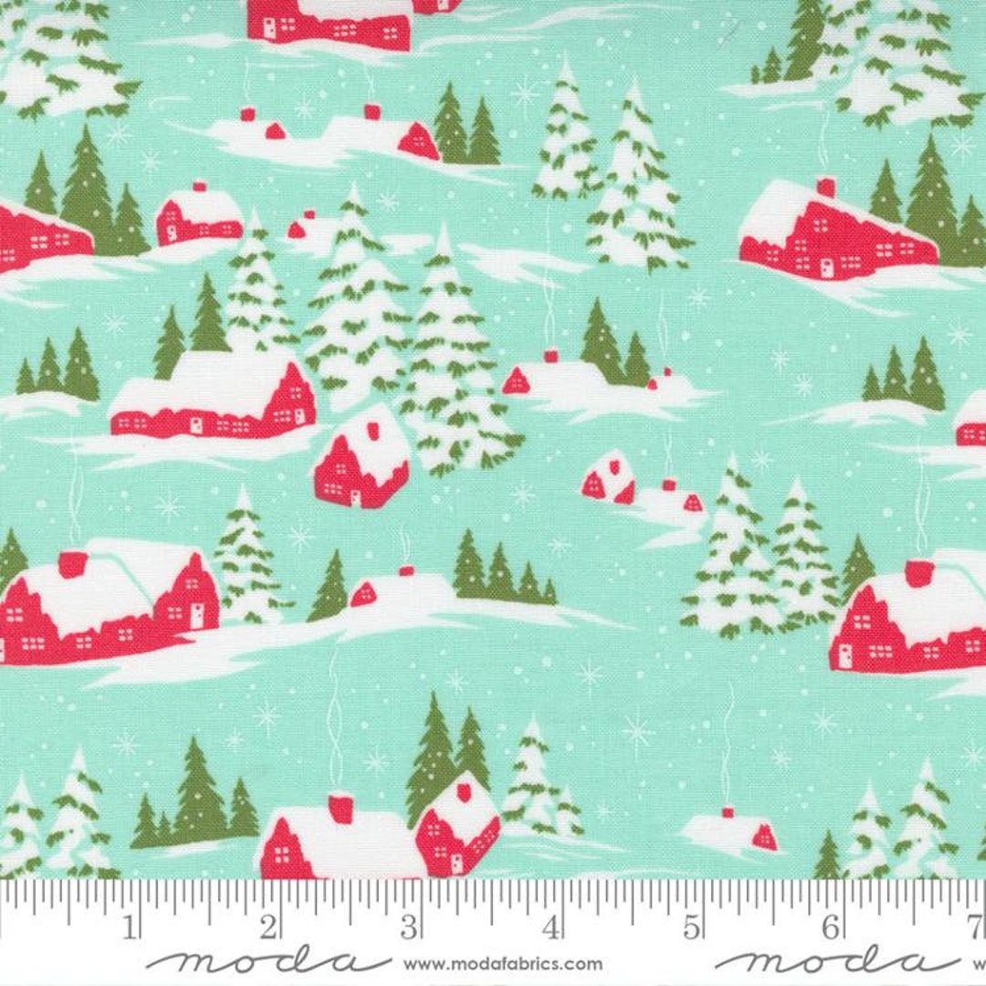 Moda Fabric Merry Little Christmas Bonnie & Camille Snowed in Landscape ...