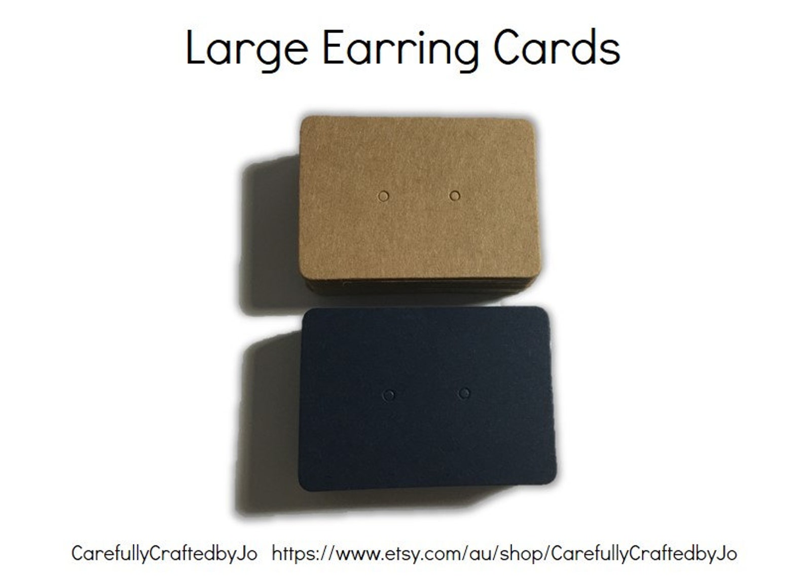 Set 50,100,200 Large Earring Cards - Kraft, Navy - Gifts, Packaging - Etsy