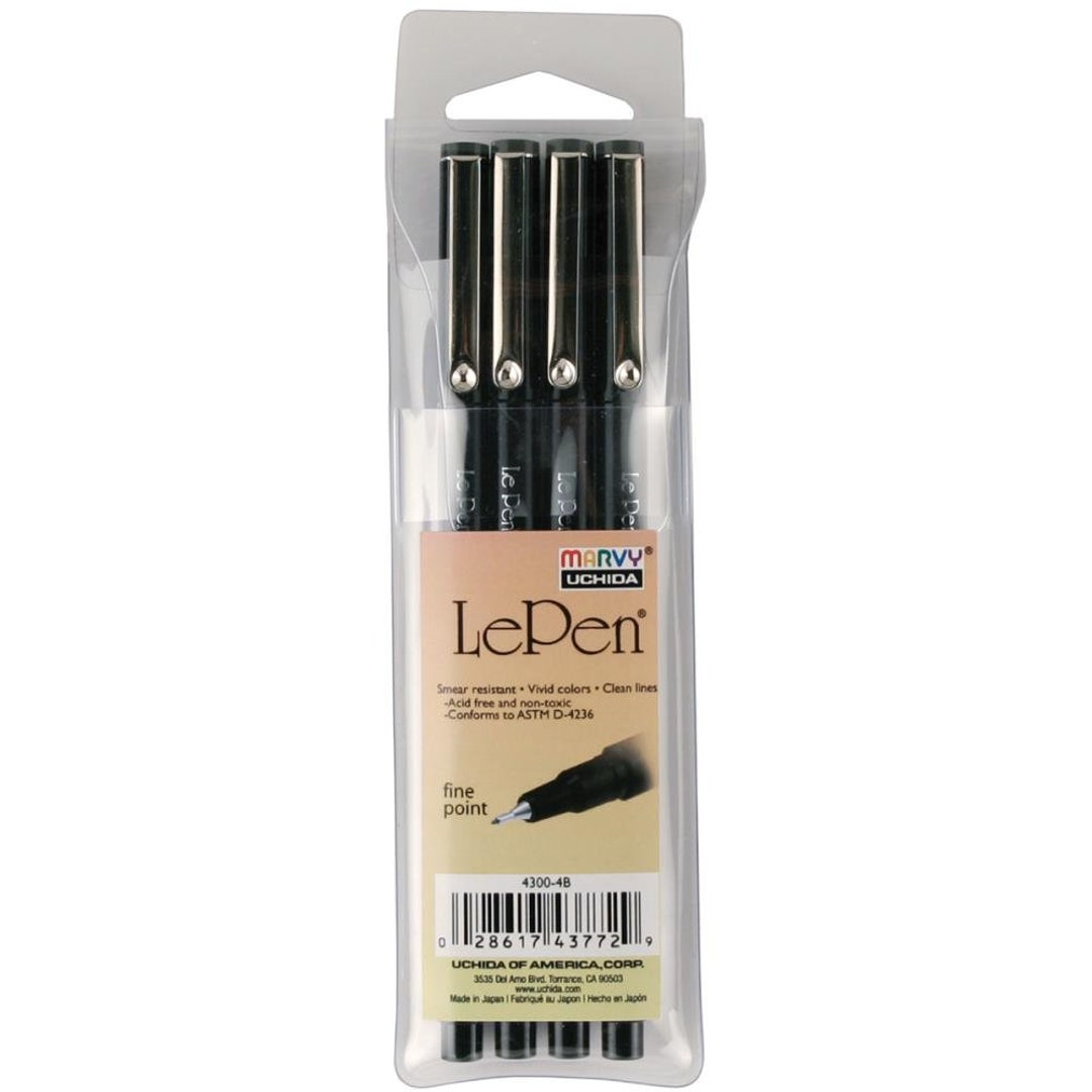 Le Pen - Fine Point - Black - Set of 4 - Planner Pens - Etsy