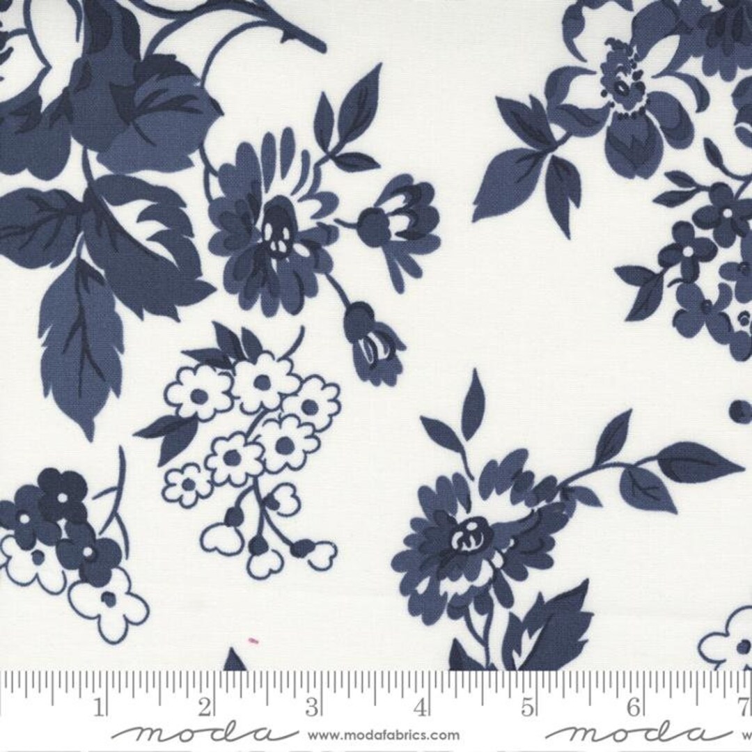 Moda Fabric - Dwell - Camille Roskelley - Cottage Large Floral Rose ...