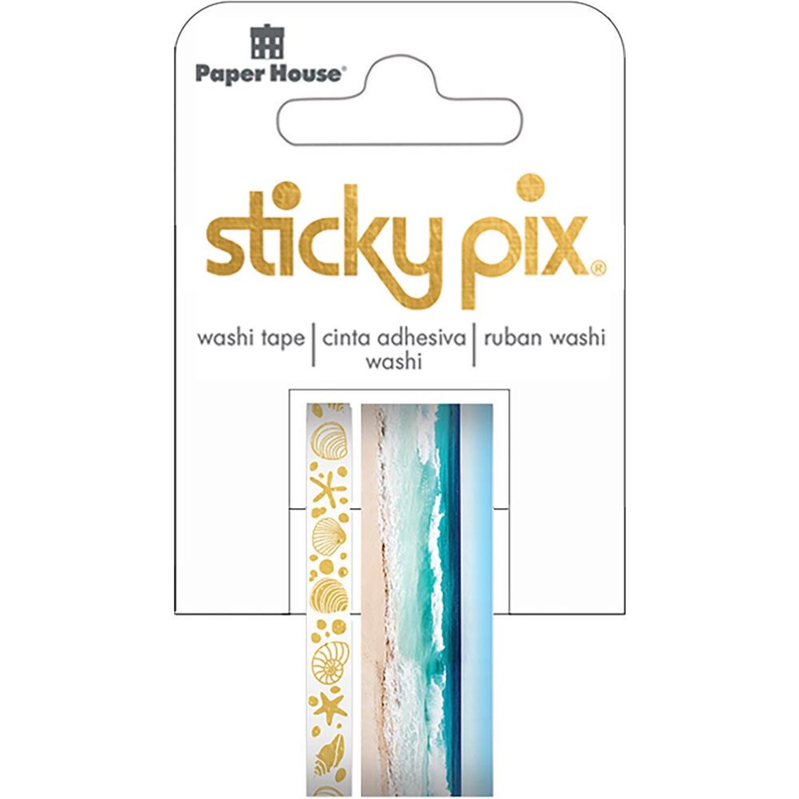 Paper House Sticky Pix Washi Tape - Set of 2 - Beach Panorama - Etsy
