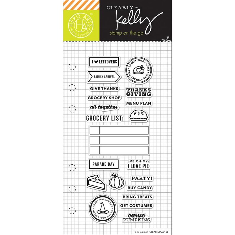 Hero Arts Kelly Purkey Clear Planner Stamps Fall Planning - Etsy