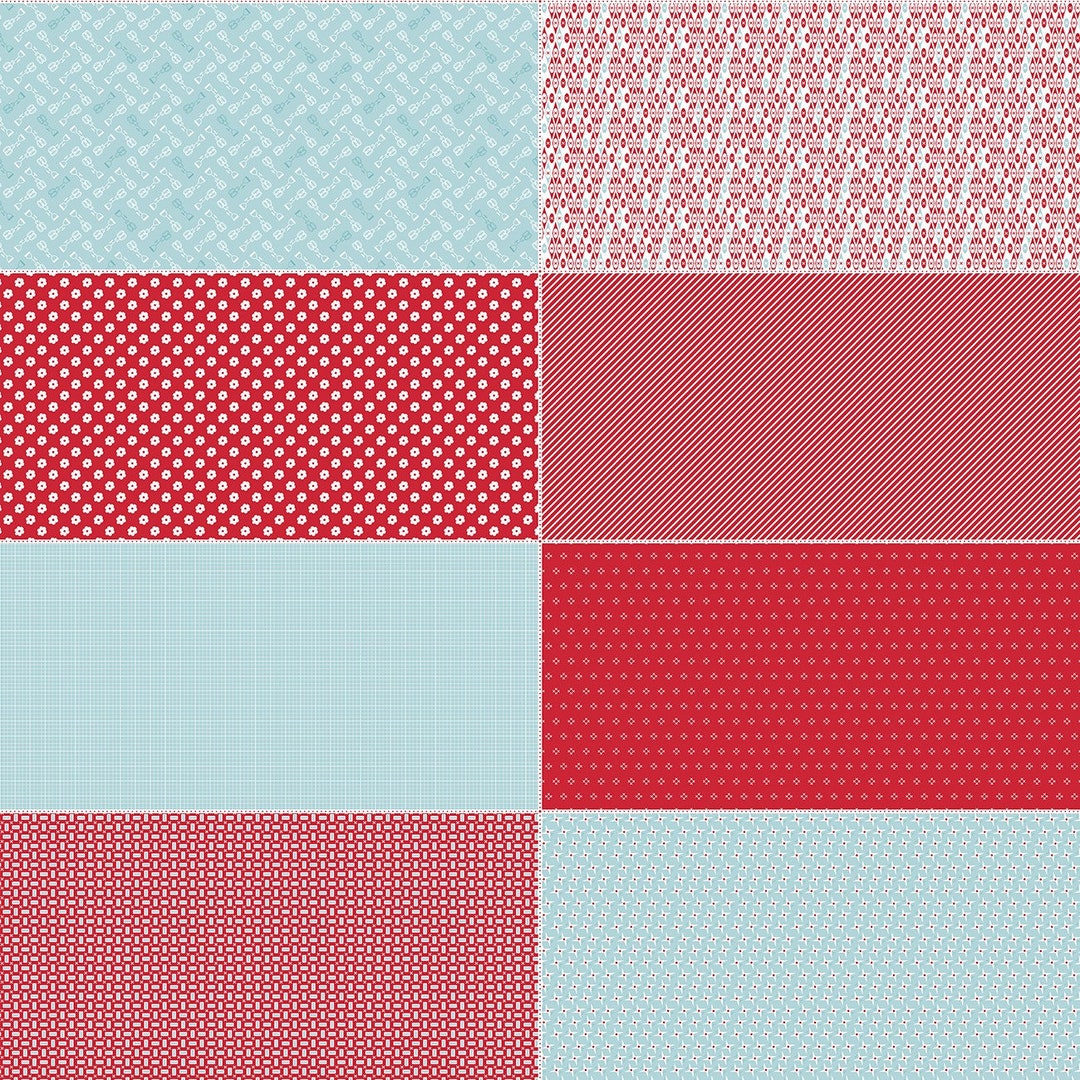 Riley Blake Fabric Bake Sale 2 Lori Holt Fat Eighth Panel Red FEP6989 ...