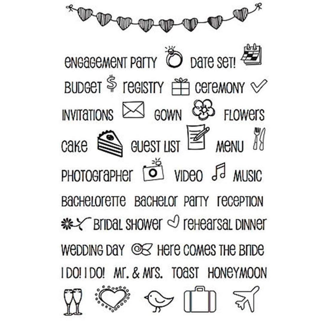 SRM Press - SRM Planner Clear Stamps - Wedding Plans - Planner Stamps ...