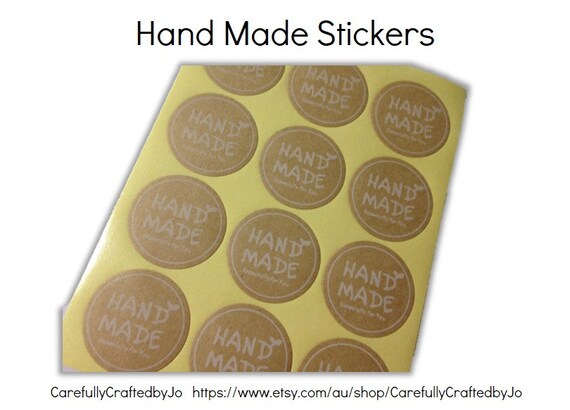 Set of 60120180 Hand Made Especially For You Stickers | Etsy