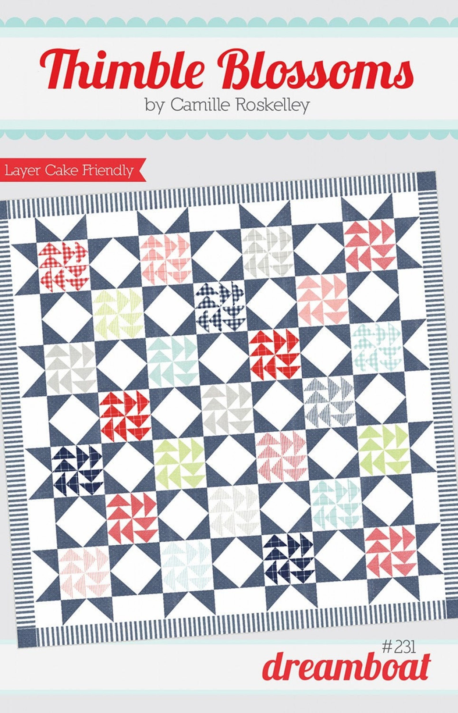 Thimble Blossom Quilt Pattern Dreamboat | Etsy