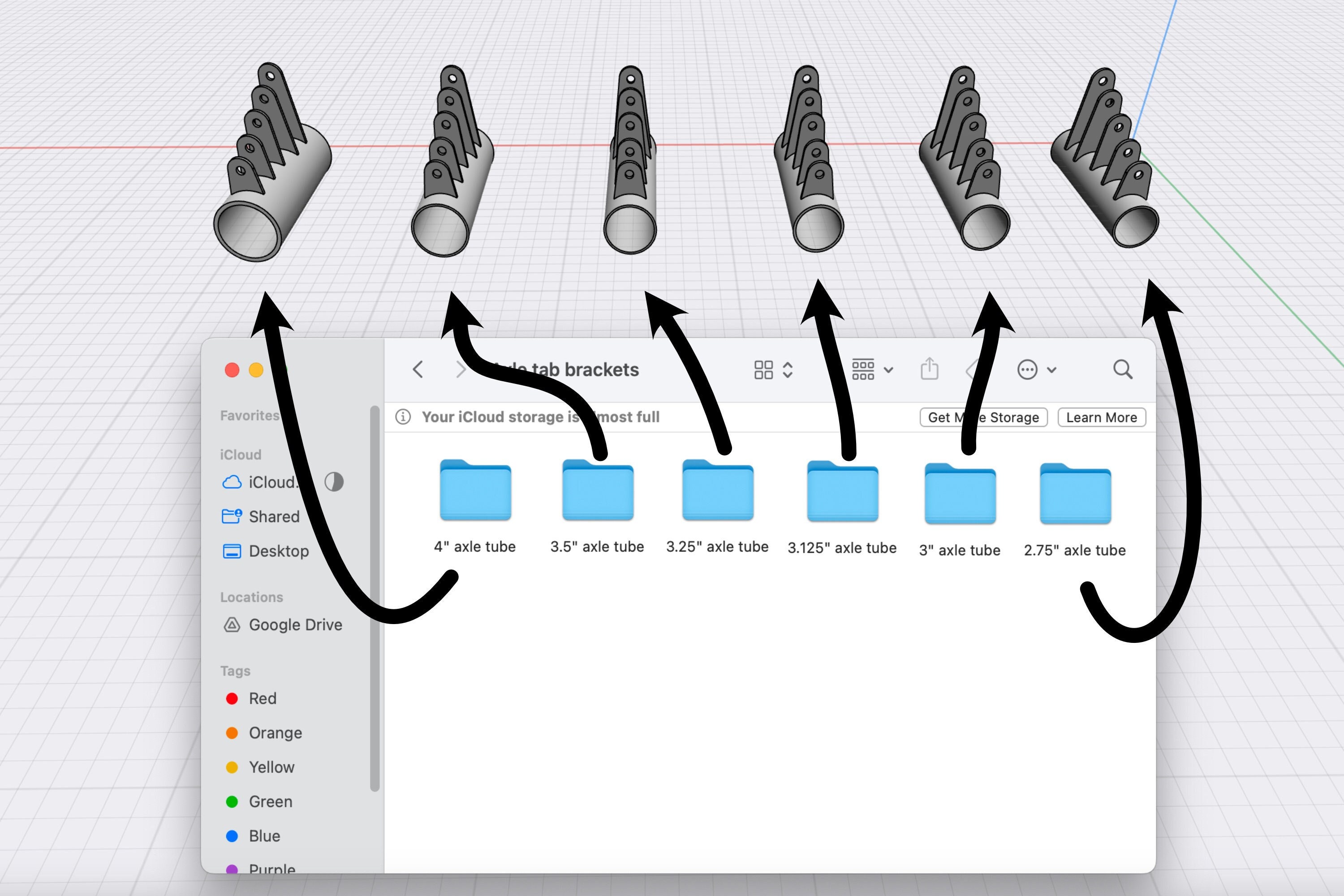 30 Axle Brackets Tab Designs, Tube Brackets, and Bolt Tabs for 2.75", 3 ...