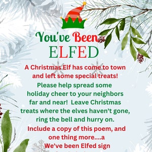 INSTANT DOWNLOAD Printable Christmas We've Been Elfed Sign and ...