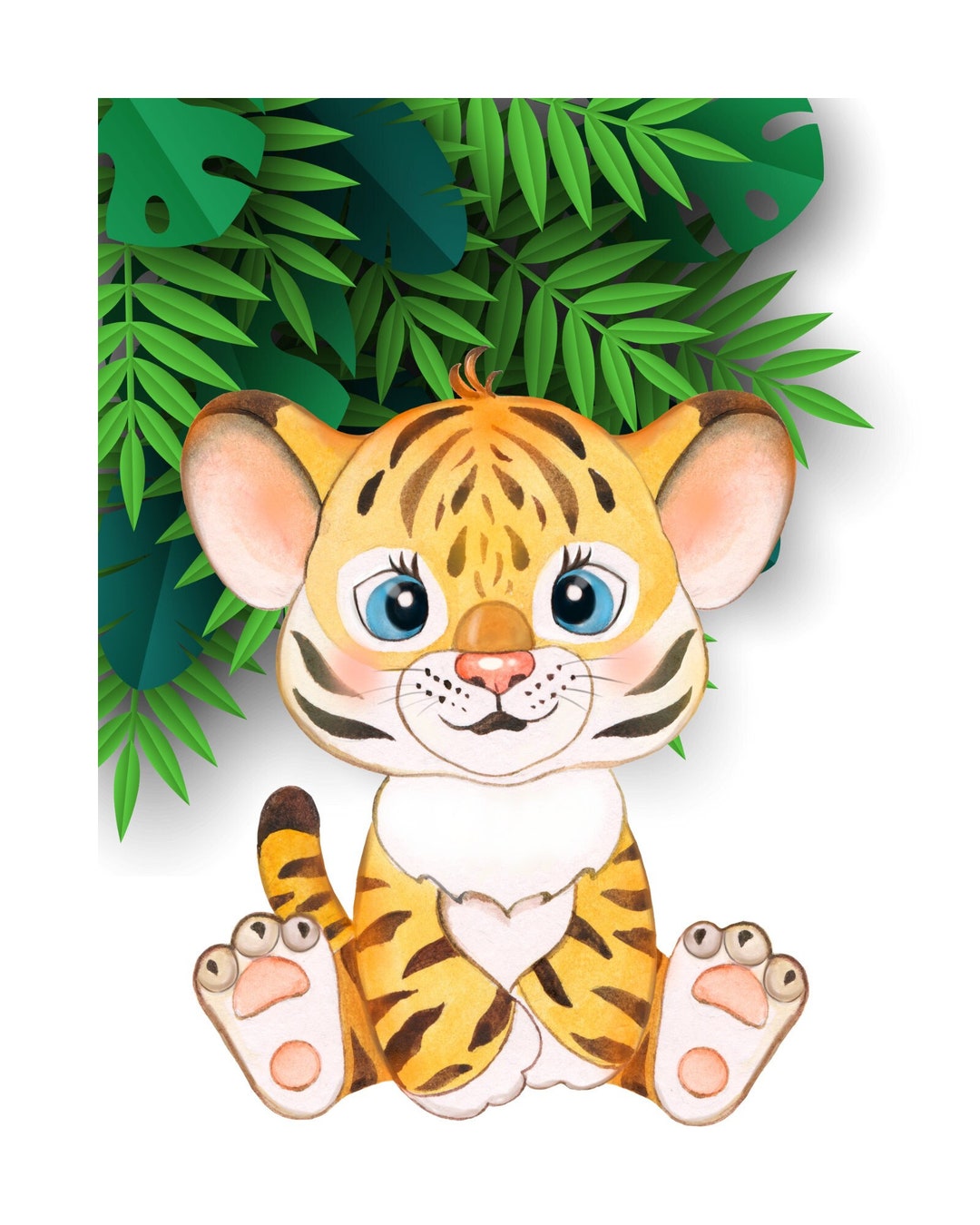 Baby Zoo Animals Nursery Prints, Zoo Animal Room, Zebra, Tiger, Hippo ...