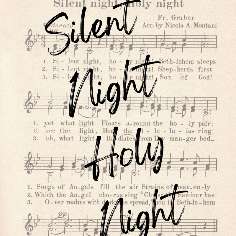 Silent Night Wall Decor - Etsy
