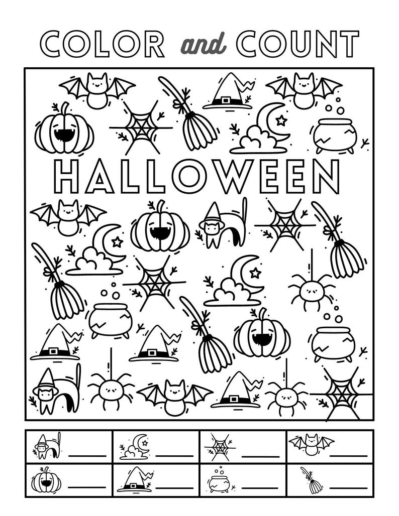 Halloween 24 Activity Pages Printable, Halloween Printable, Halloween ...