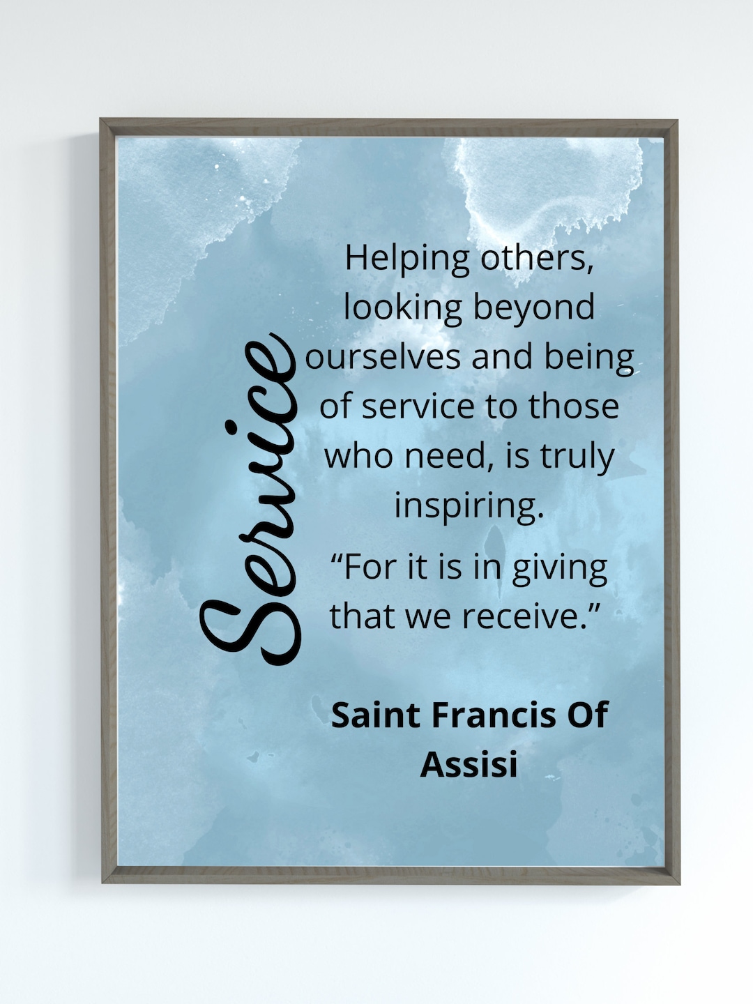 Service Printable, Living Room Quote, Definition Wall Art, Service ...