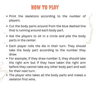 Roll a Skeleton Game, Skeleton Game, Halloween Game, Printable ...