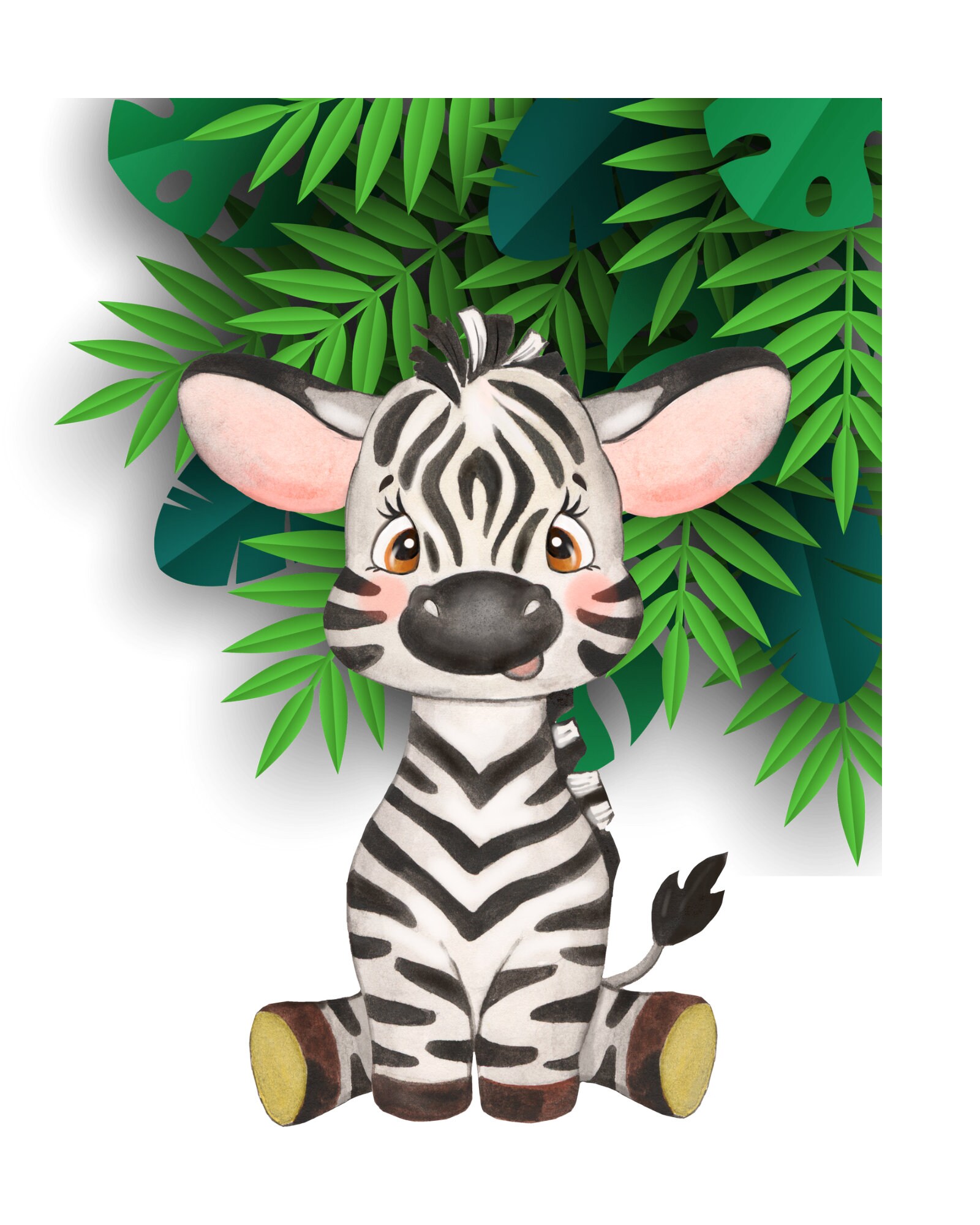 Baby Zoo Animals Nursery Prints, Zoo Animal Room, Zebra, Tiger, Hippo ...