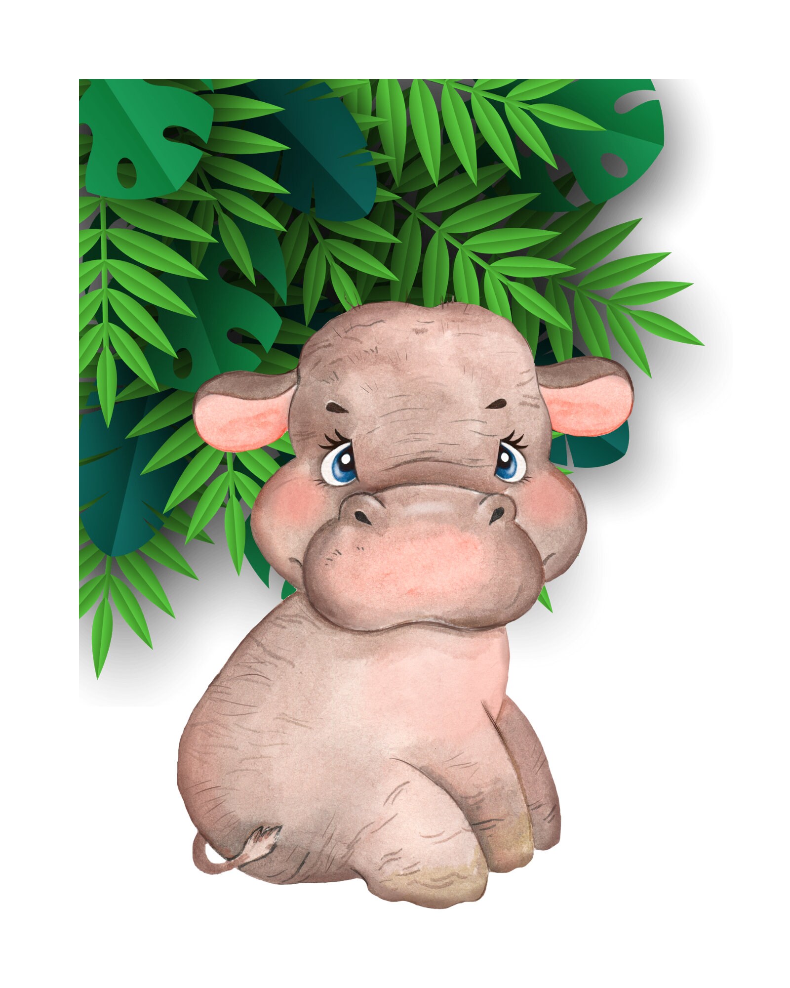 Baby Zoo Animals Nursery Prints, Zoo Animal Room, Zebra, Tiger, Hippo ...