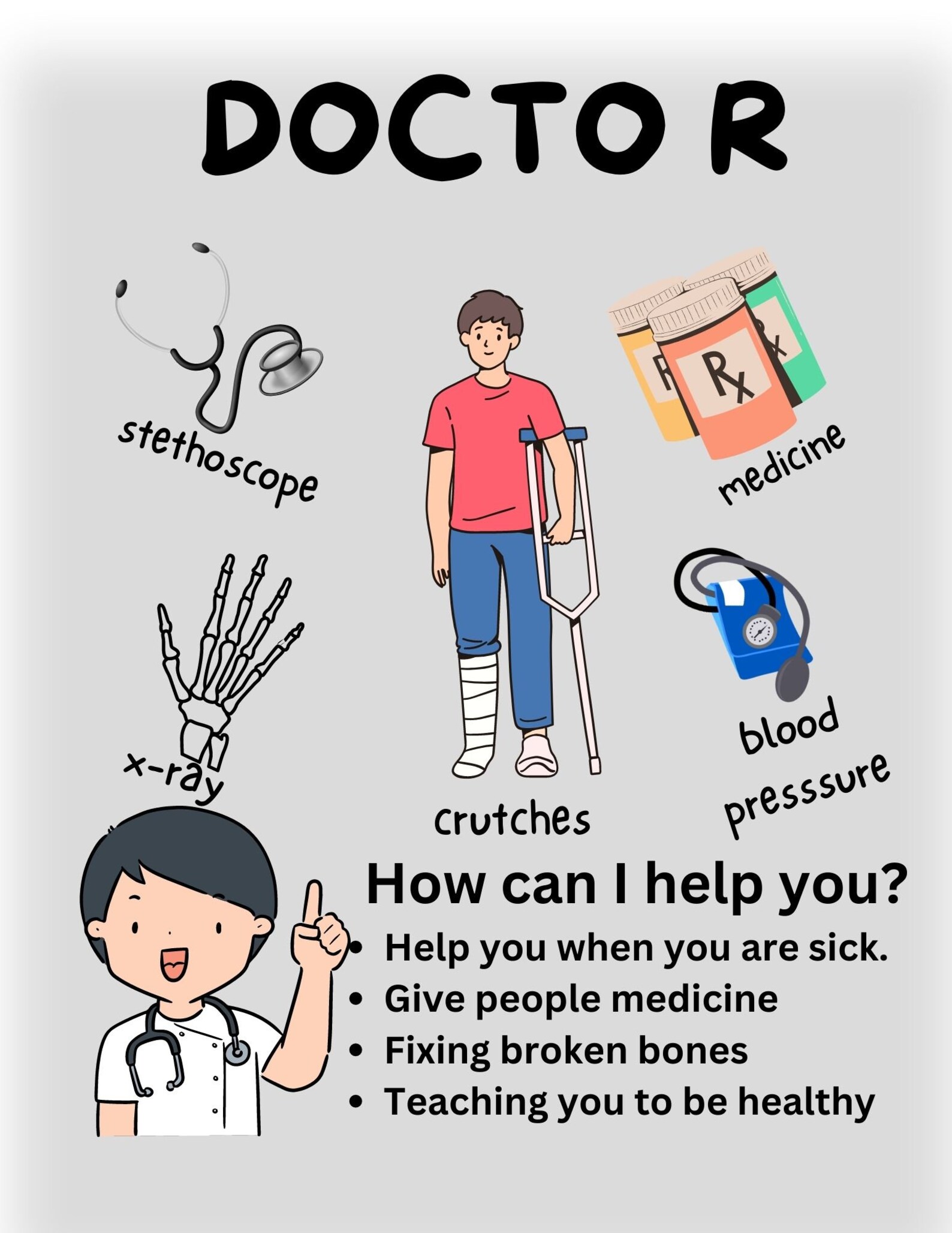 Essential Workers School Printable, Teacher, Veterinarian, Doctor ...